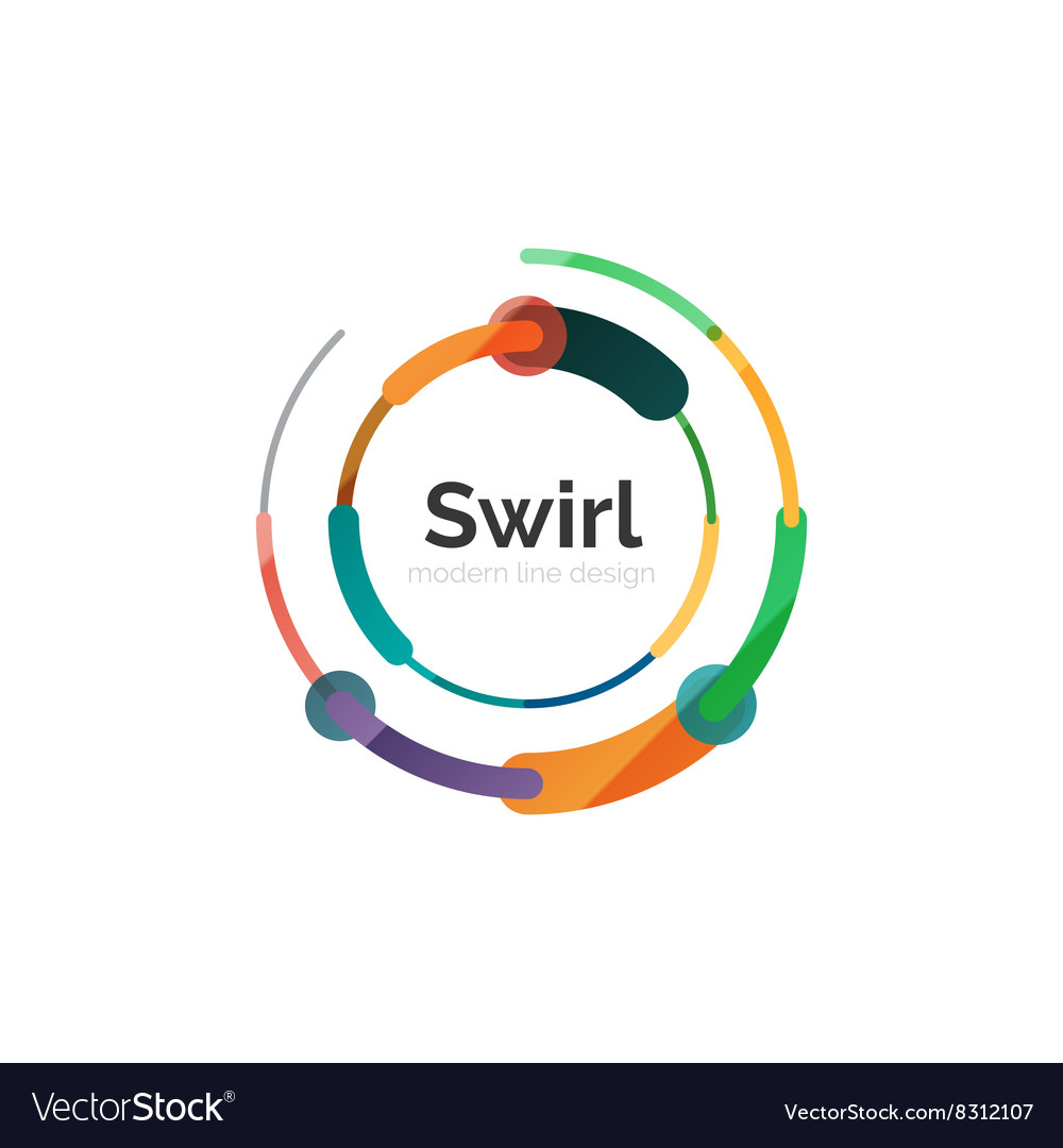 Swirl circle logo Royalty Free Vector Image - VectorStock
