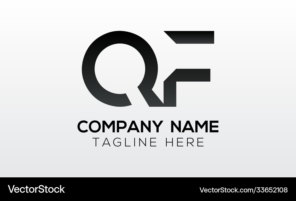 Initial letter qf logo design with modern Vector Image