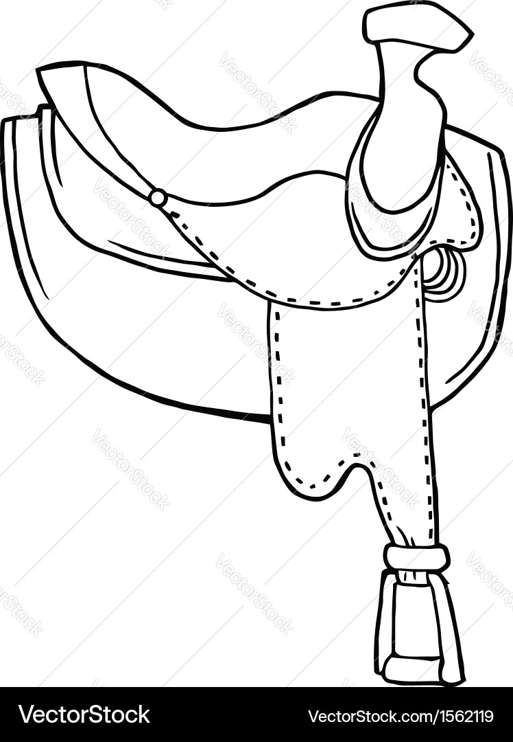 Horse saddle Royalty Free Vector Image - VectorStock