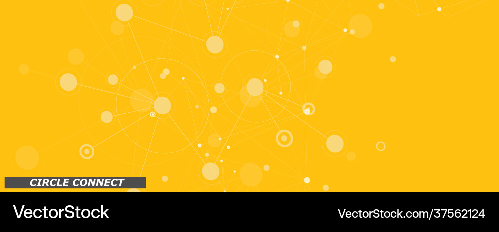 Lines circle dots connect in abstract Royalty Free Vector