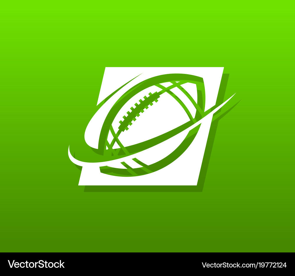 Swoosh football logo icon Royalty Free Vector Image