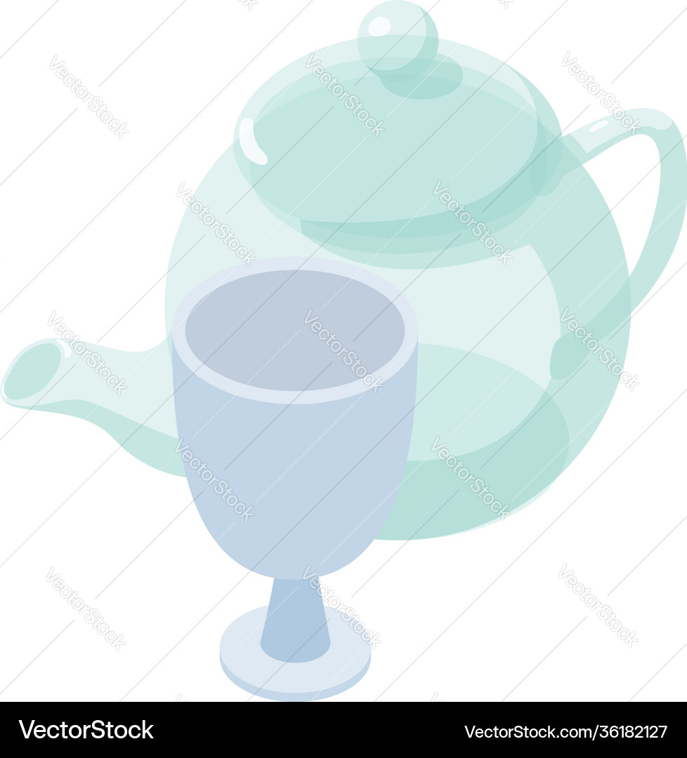 Glassware icon isometric style Royalty Free Vector Image
