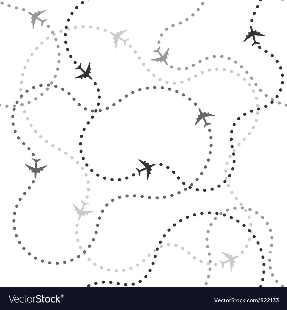Airplane routes Royalty Free Vector Image - VectorStock
