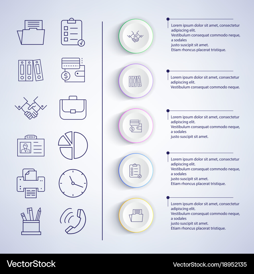 Infographic set of icons Royalty Free Vector Image