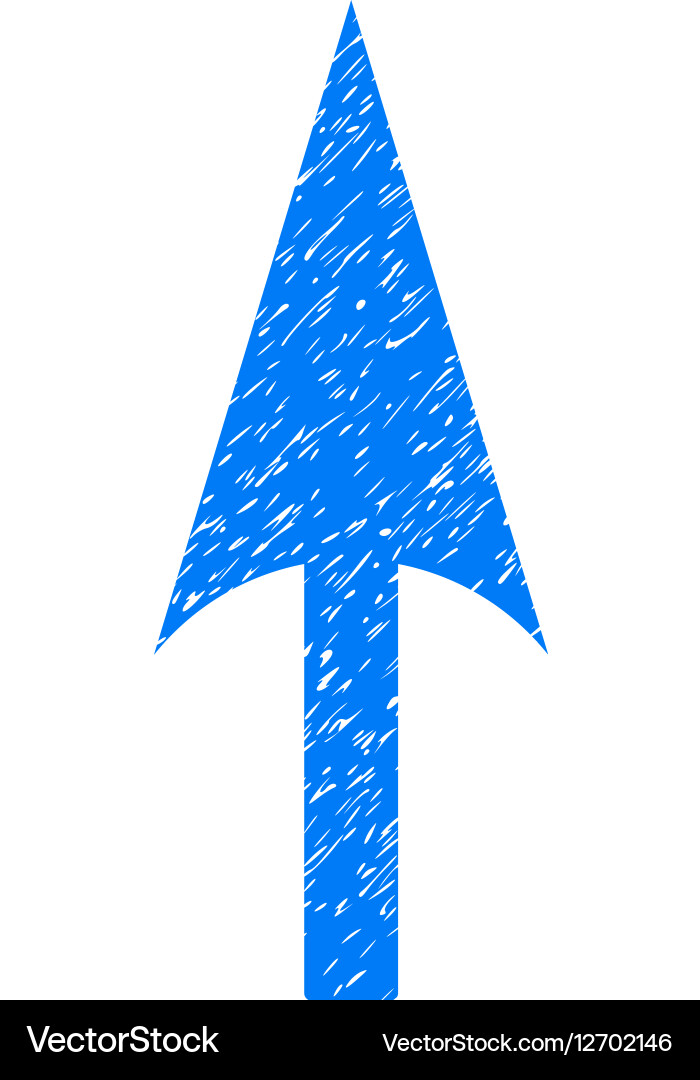 Arrow axis y grainy texture icon Royalty Free Vector Image
