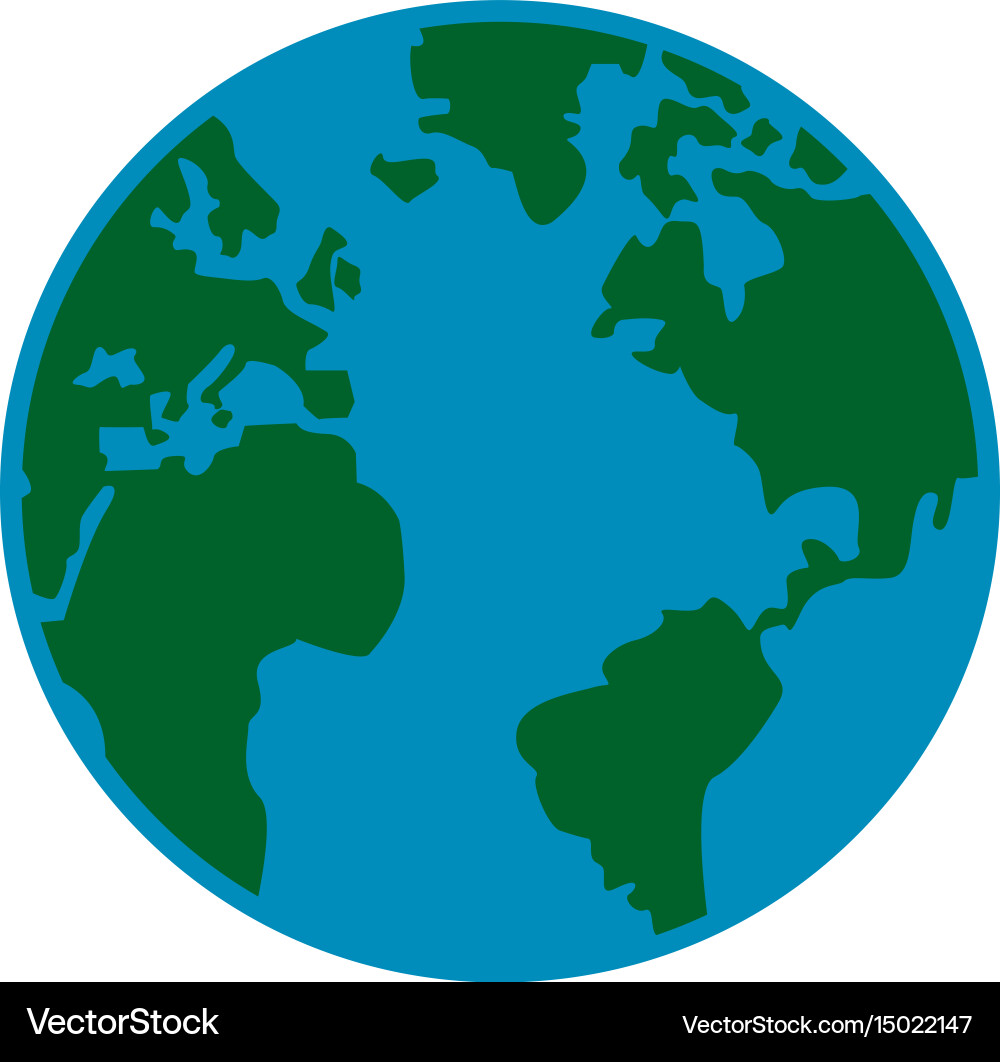Global earth map world geography image Royalty Free Vector