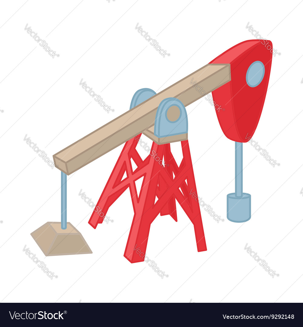 Oil pump icon in cartoon style Royalty Free Vector Image - VectorStock