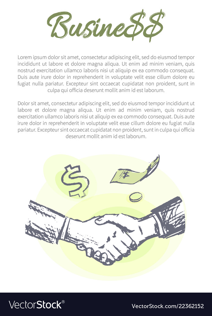 Business poster text sample Royalty Free Vector Image