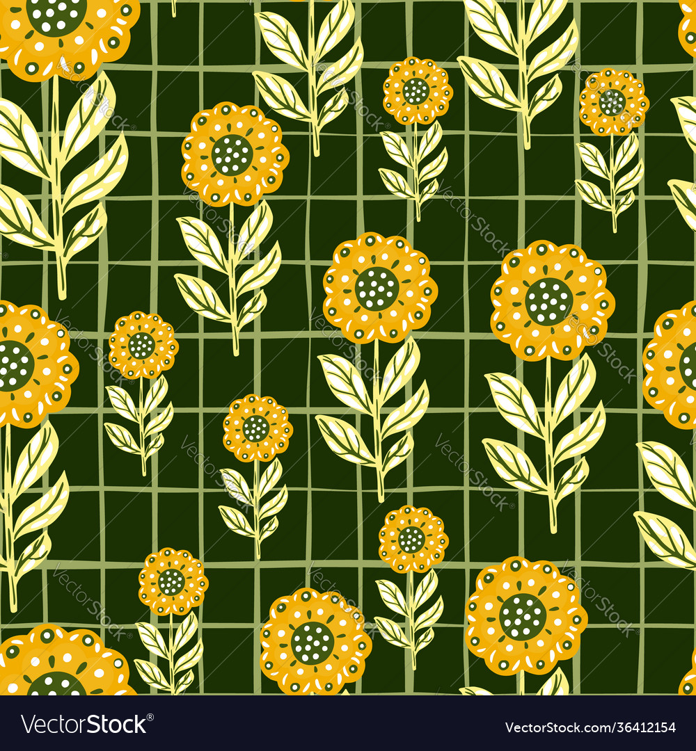 Random bright seamless pattern with orange Vector Image