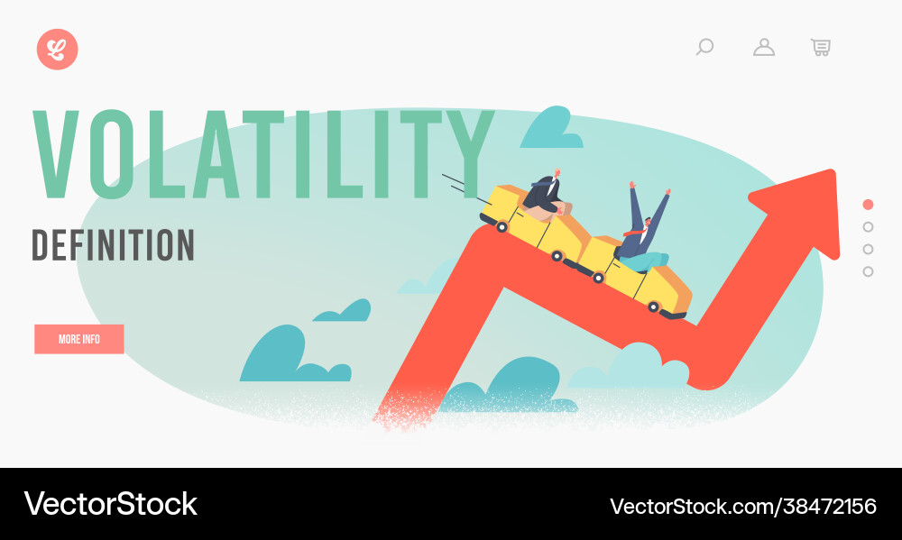 Volatility definition landing page template Vector Image