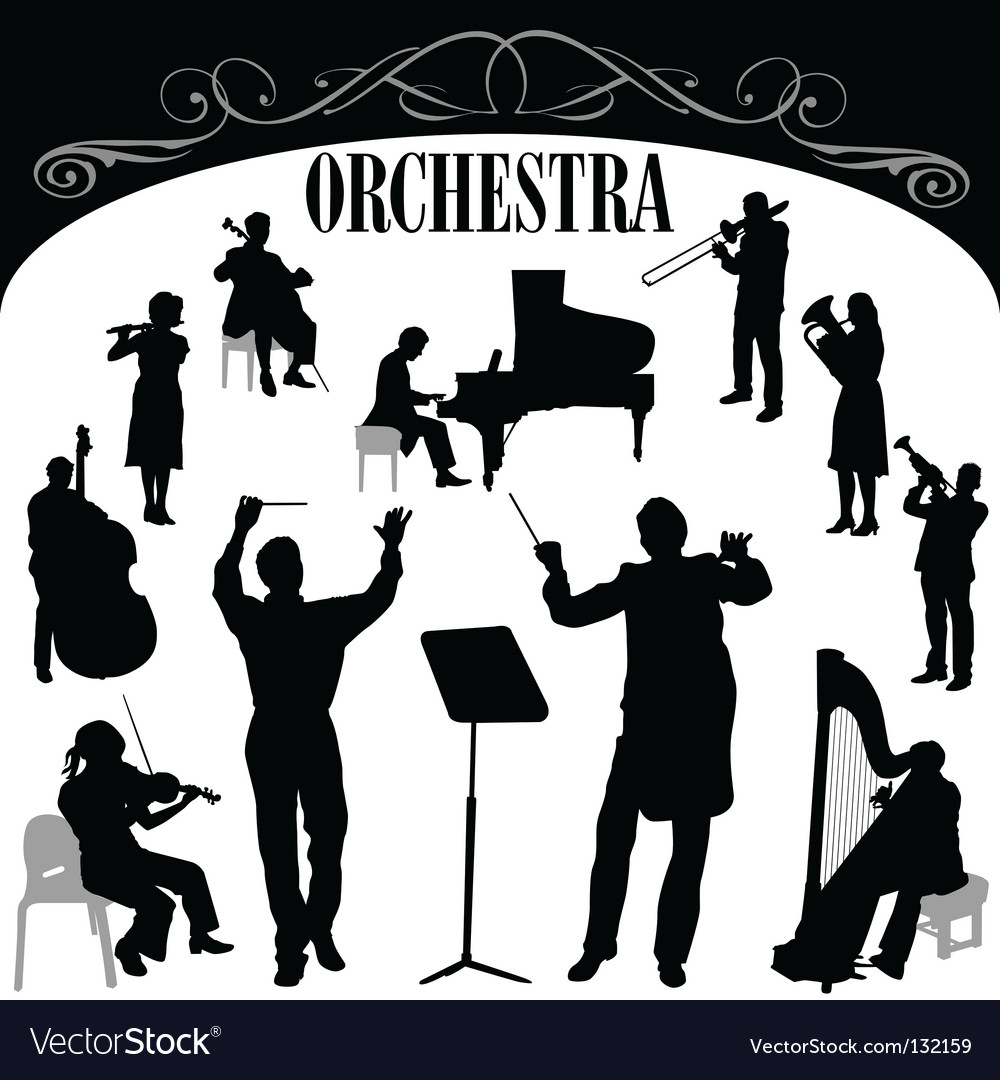 Orchestra set Royalty Free Vector Image - VectorStock