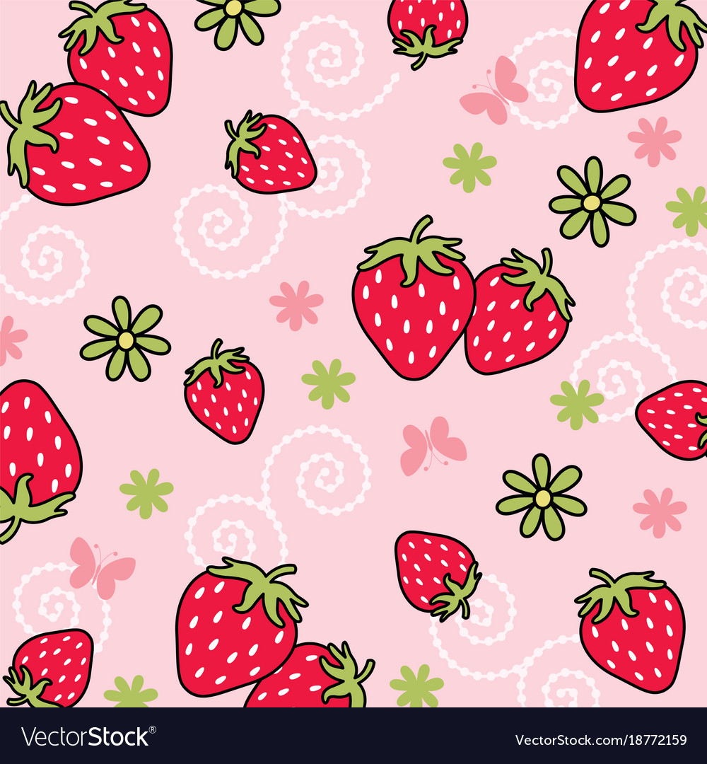 Strawberry pattern 02 Royalty Free Vector Image