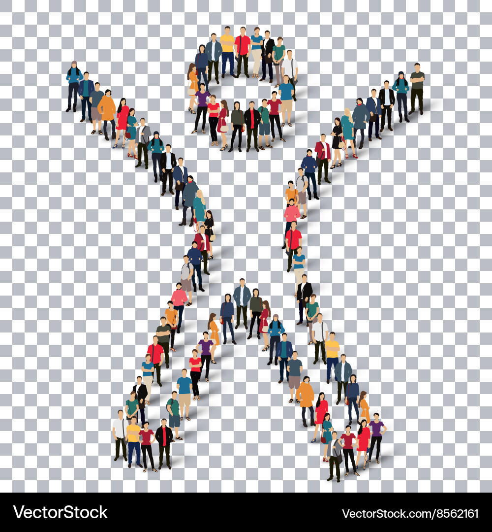Man people sign 3d Royalty Free Vector Image - VectorStock
