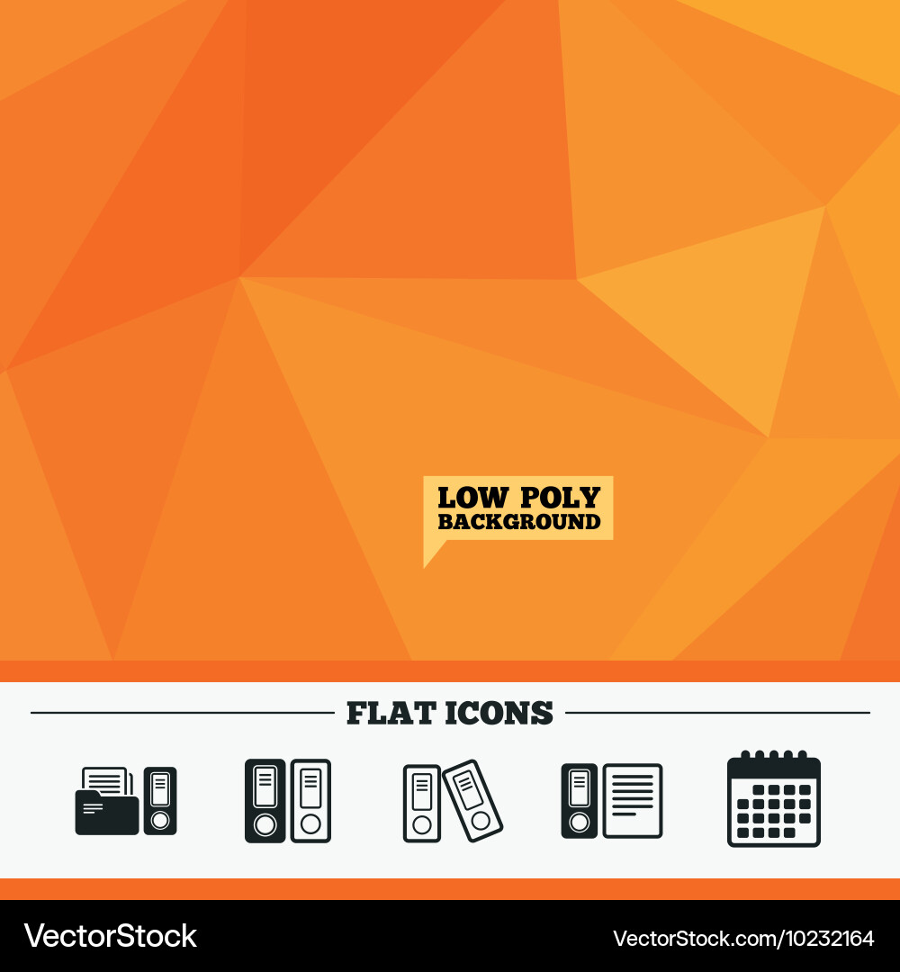 Accounting icons document storage in folders Vector Image