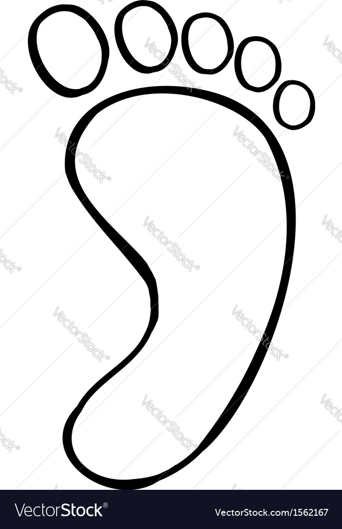 Cartoon foot Royalty Free Vector Image - VectorStock