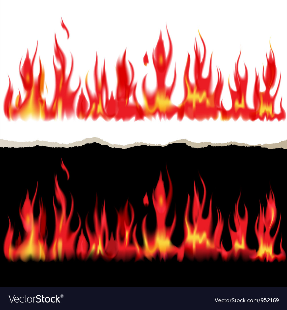 Fire borders Royalty Free Vector Image - VectorStock