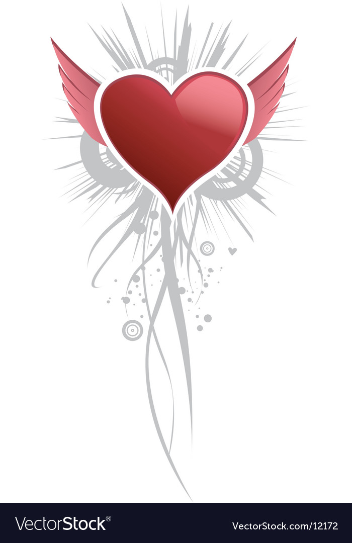 Angel hearts Royalty Free Vector Image - VectorStock