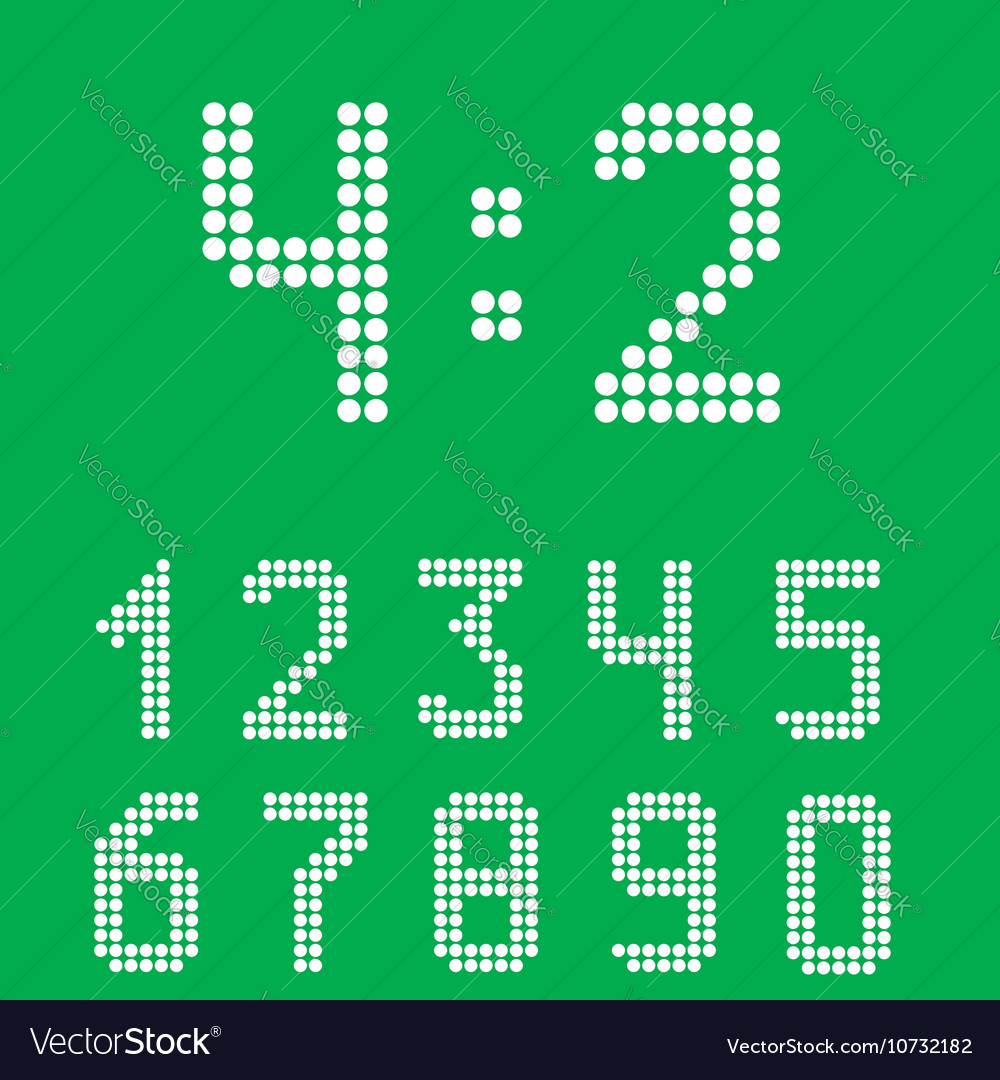 Scoreboard number set Royalty Free Vector Image