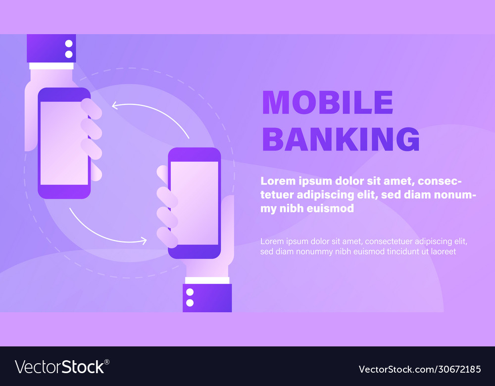 Mobile banking Royalty Free Vector Image - VectorStock