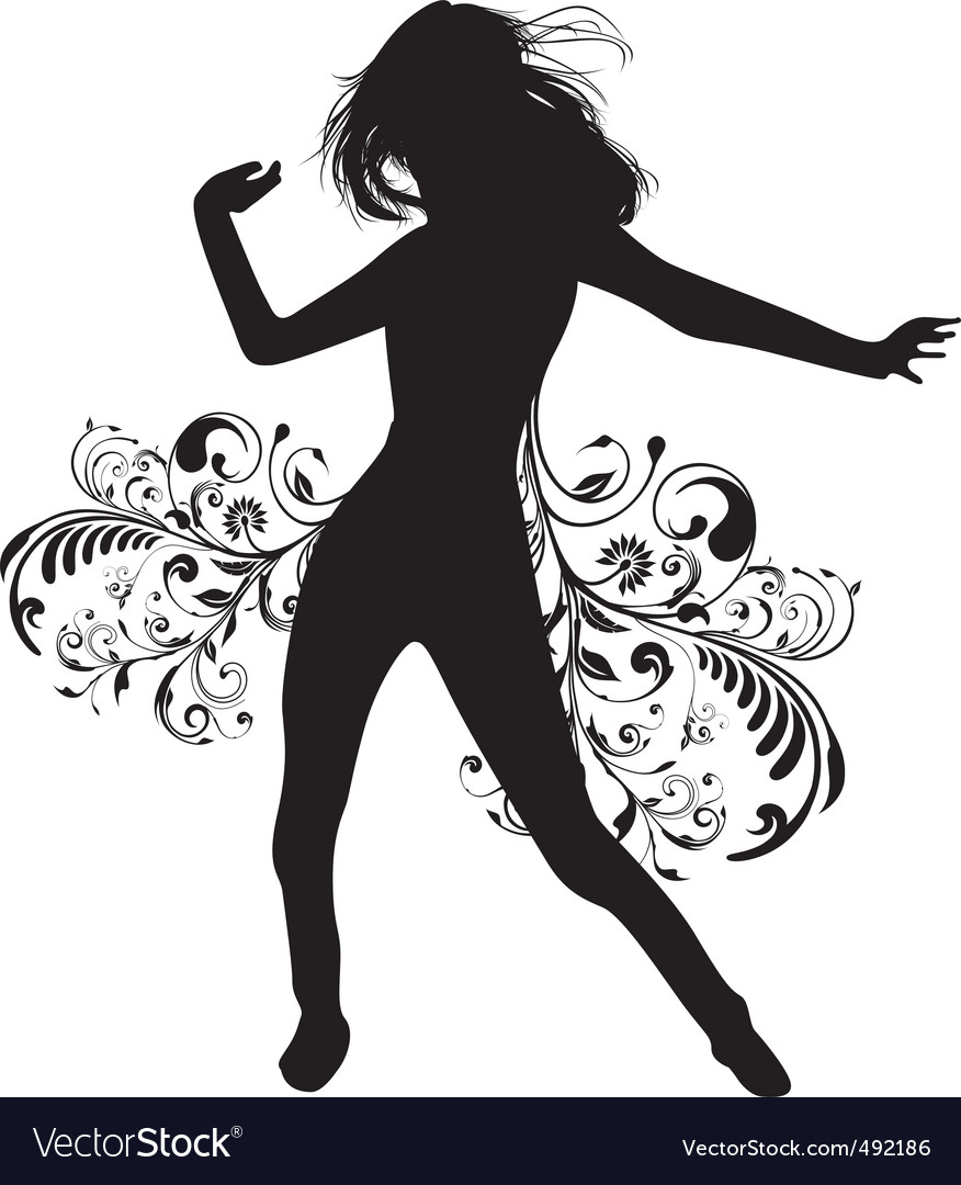 Dancing lady Royalty Free Vector Image - VectorStock