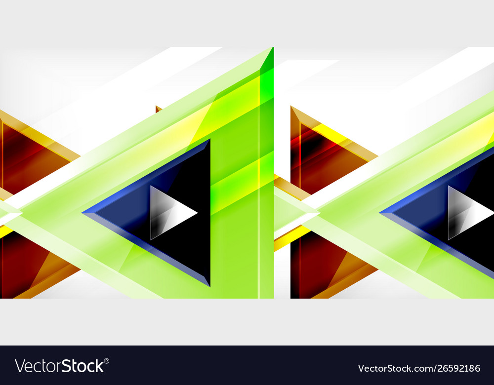 Glossy shiny triangles background Royalty Free Vector Image