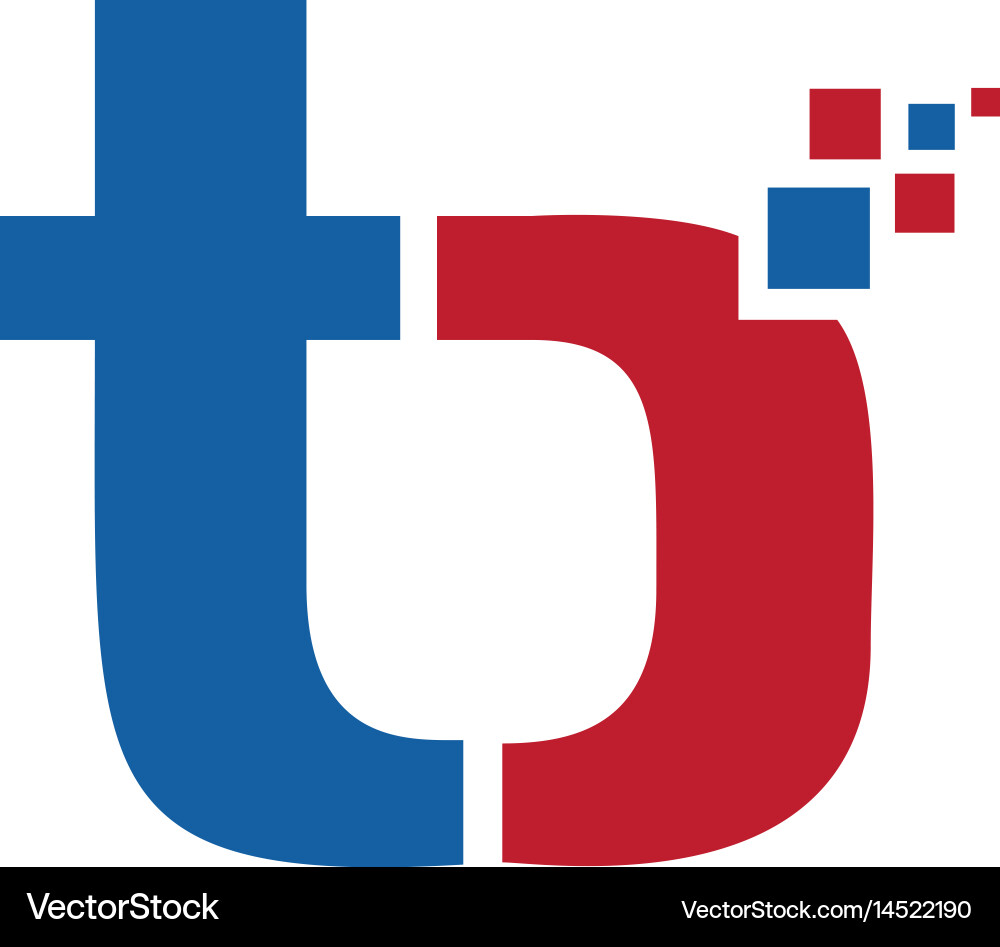 Tb t b business letter logo design Royalty Free Vector Image