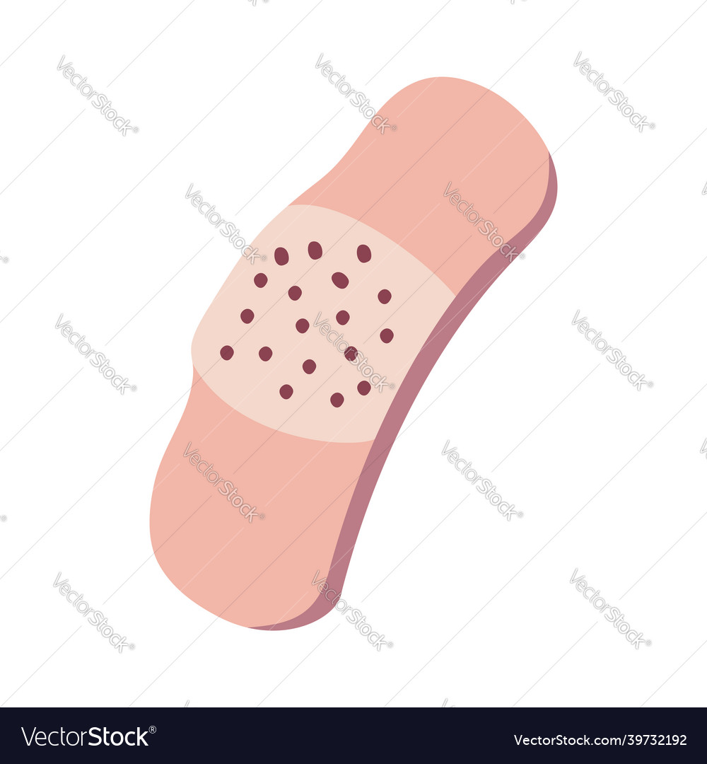 Adhesive plaster in flat style Royalty Free Vector Image