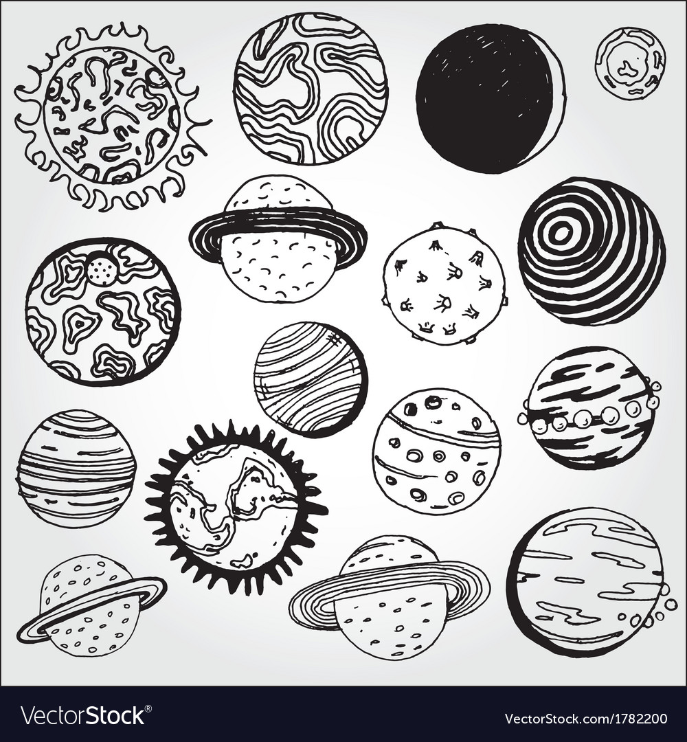 Planets Royalty Free Vector Image - VectorStock
