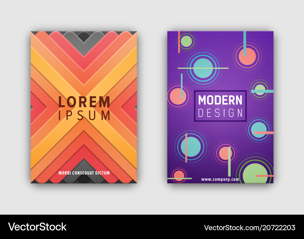 Modern design covers set Royalty Free Vector Image
