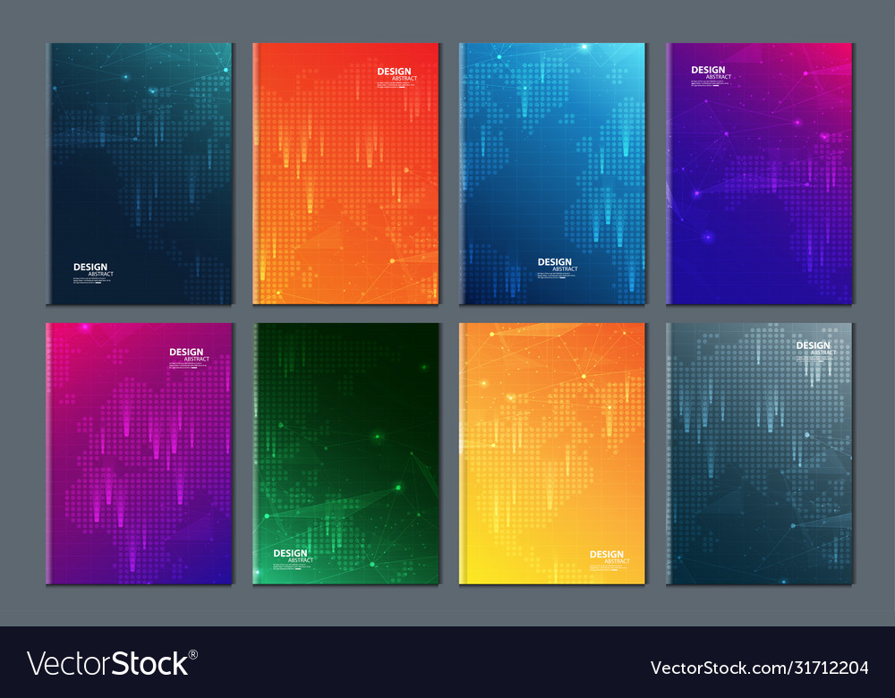 Abstract technology data visualization background Vector Image