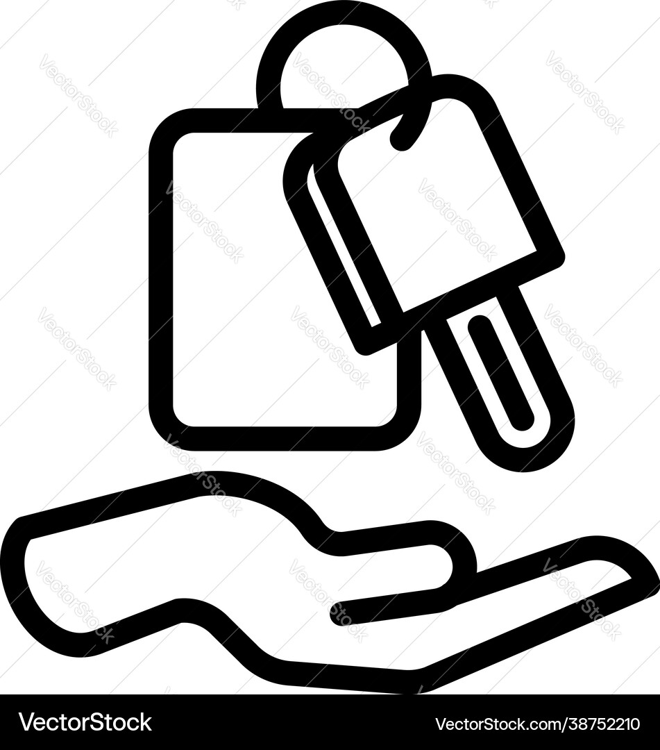 Car smart key icon outline style Royalty Free Vector Image