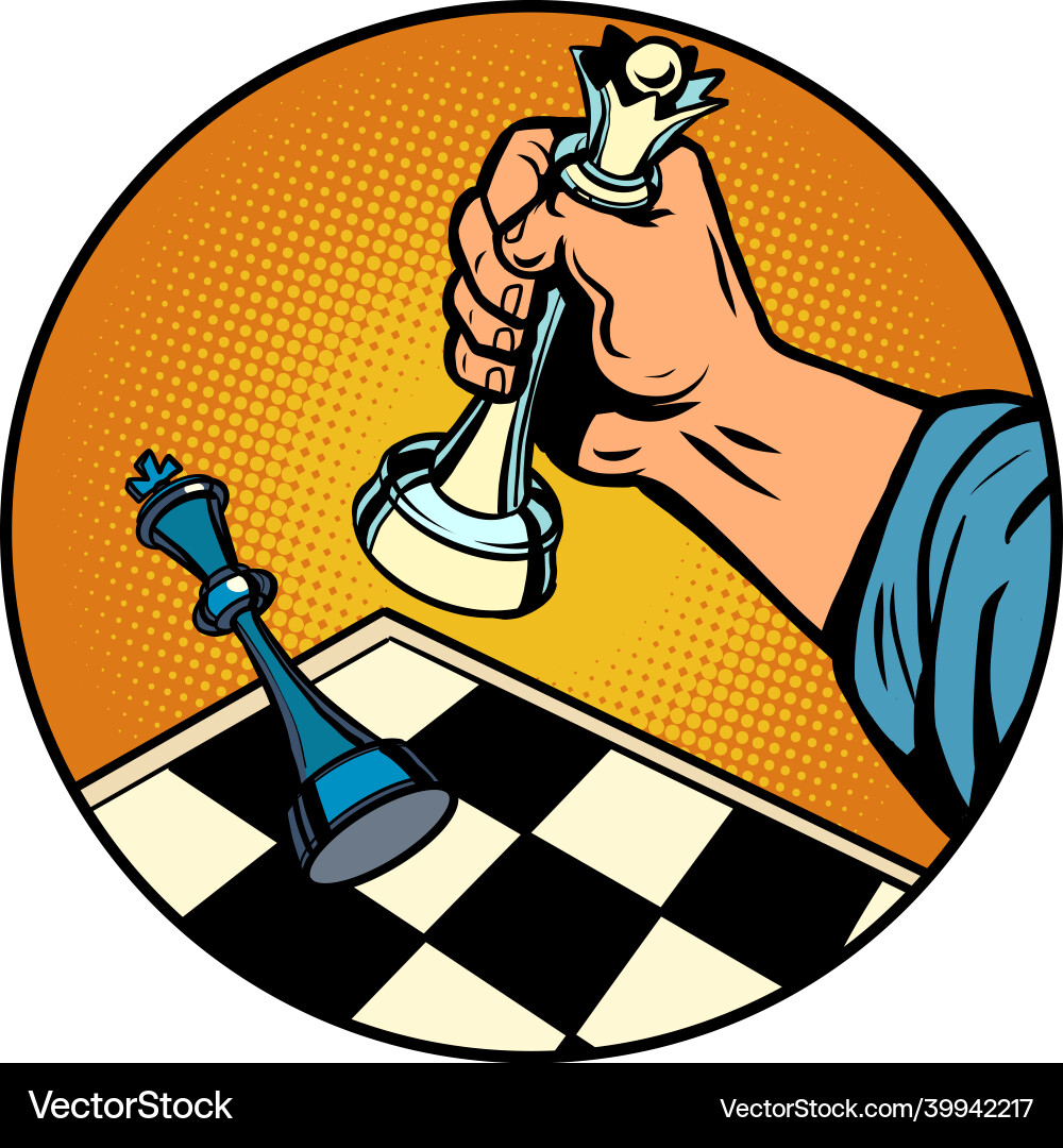 Checkmate a board game a threat to the king Vector Image