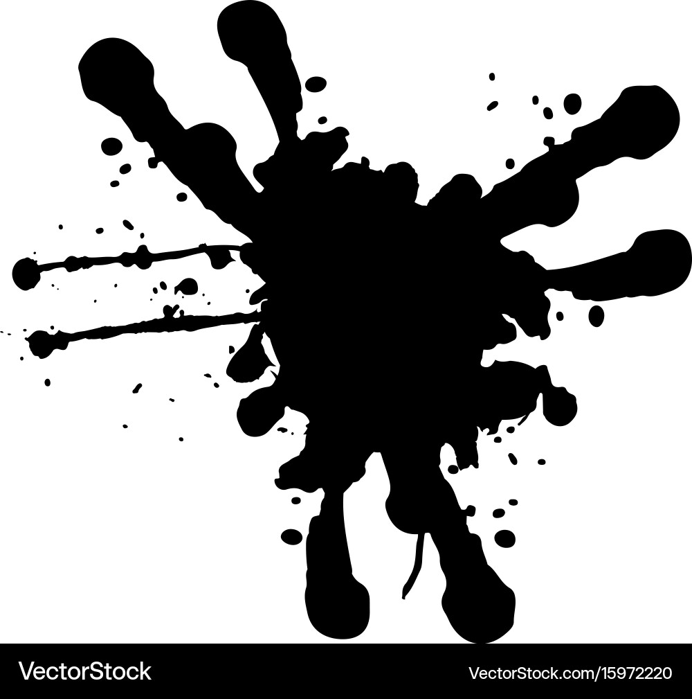 Abstract splatter black color Royalty Free Vector Image