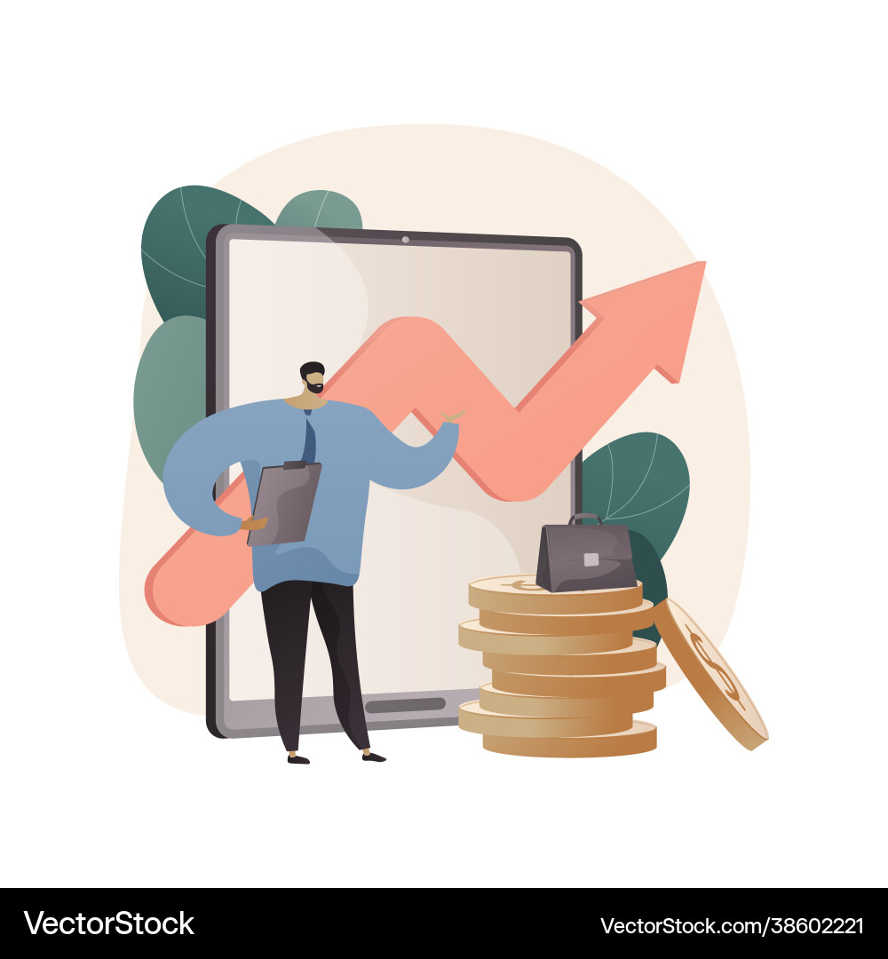 Business growth abstract concept Royalty Free Vector Image