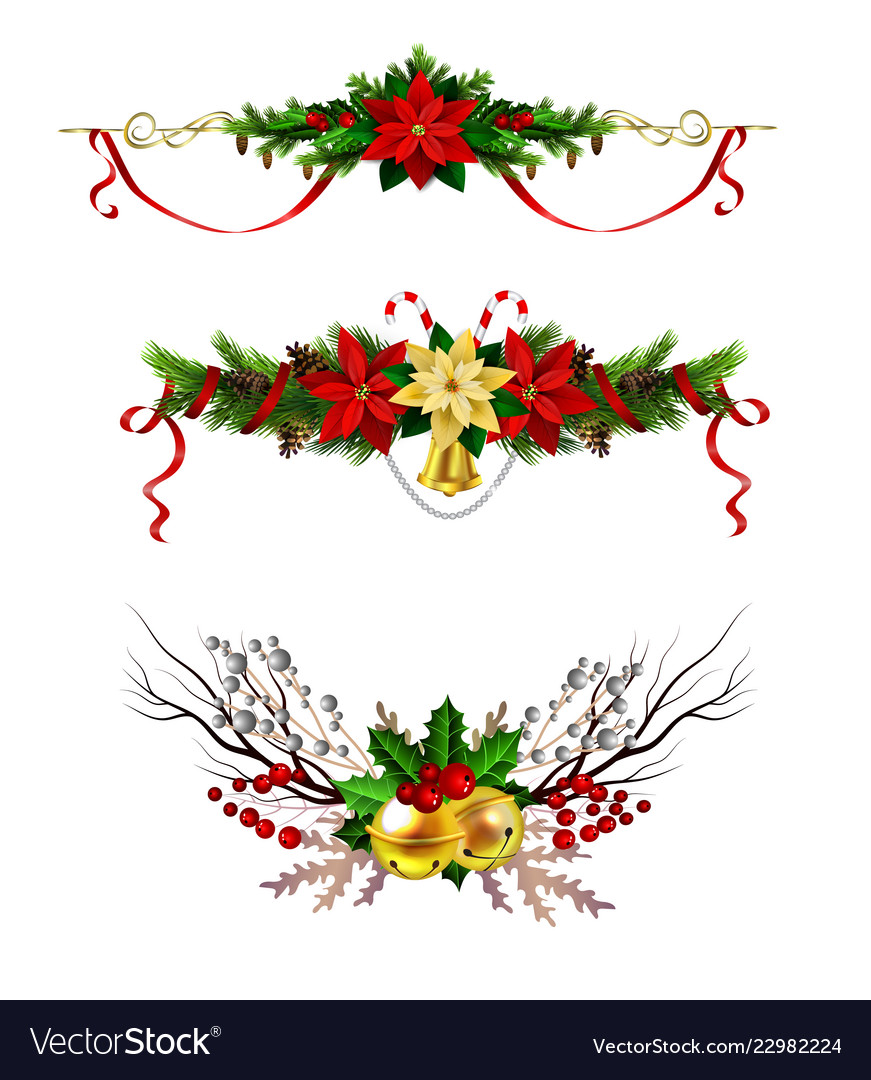 Christmas elements for your designs Royalty Free Vector