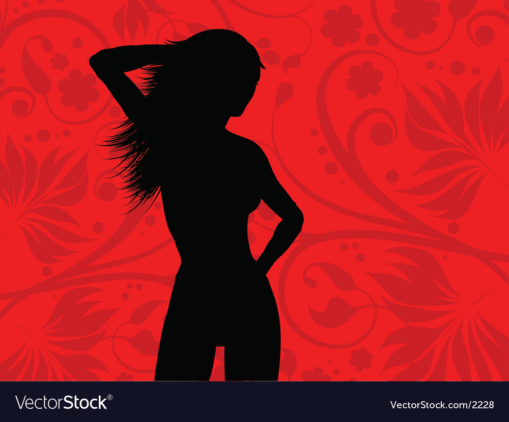Posing Female Royalty Free Vector Image Vectorstock