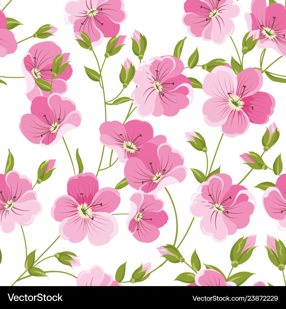 Linum seamless pattern for fabric swatches Vector Image