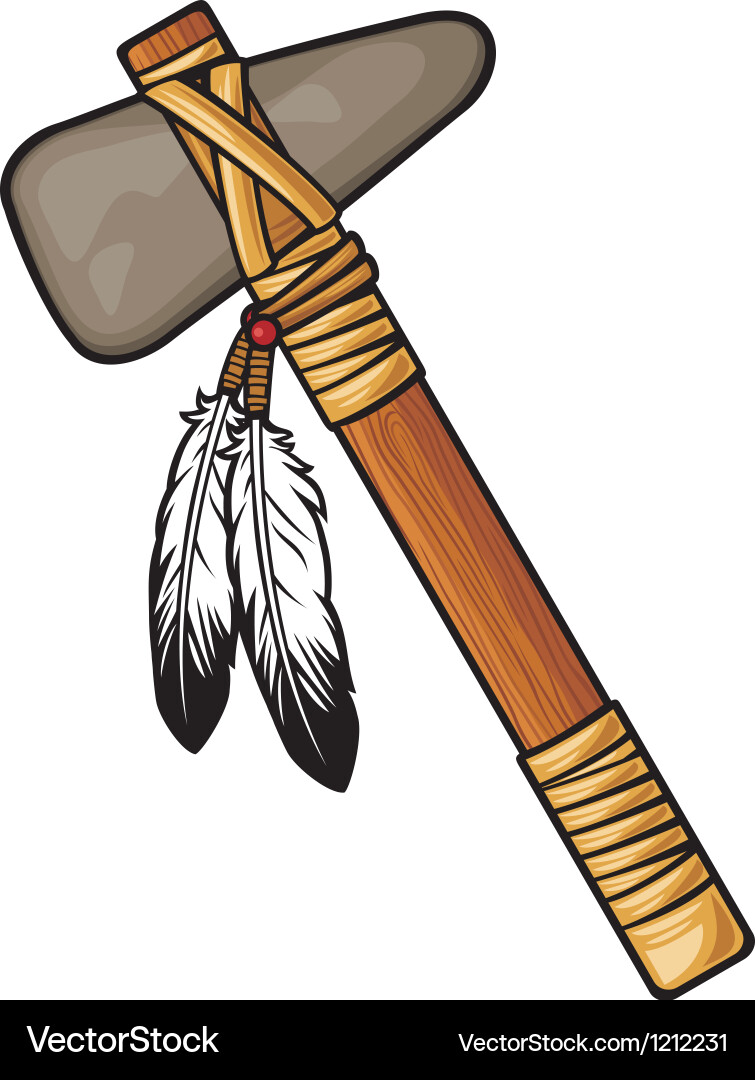 Native american tomahawk Royalty Free Vector Image - VectorStock