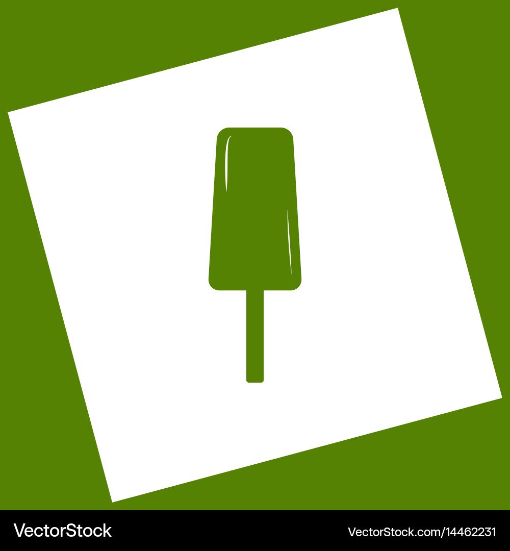 Ice cream sign white icon obtained Royalty Free Vector Image
