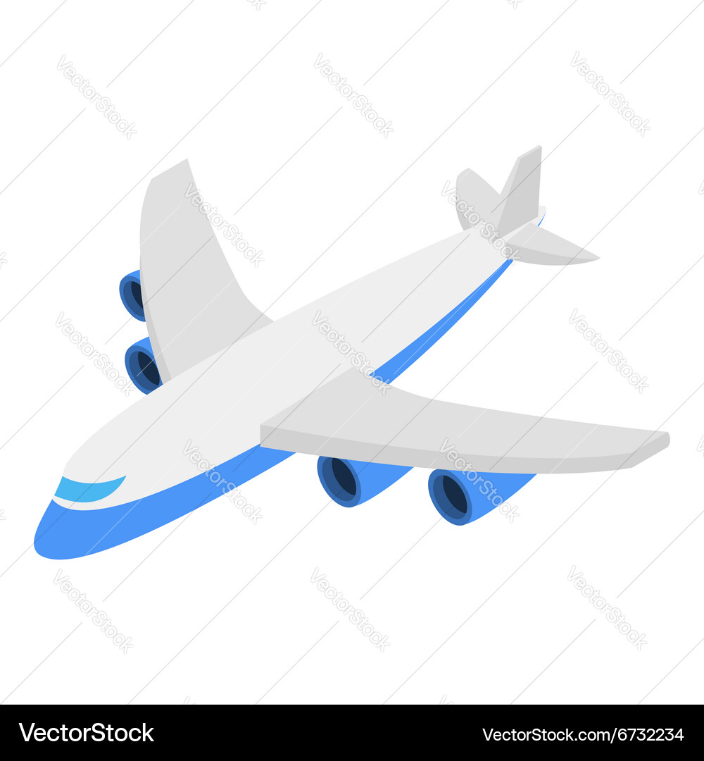 Plane isometric 3d icon Royalty Free Vector Image
