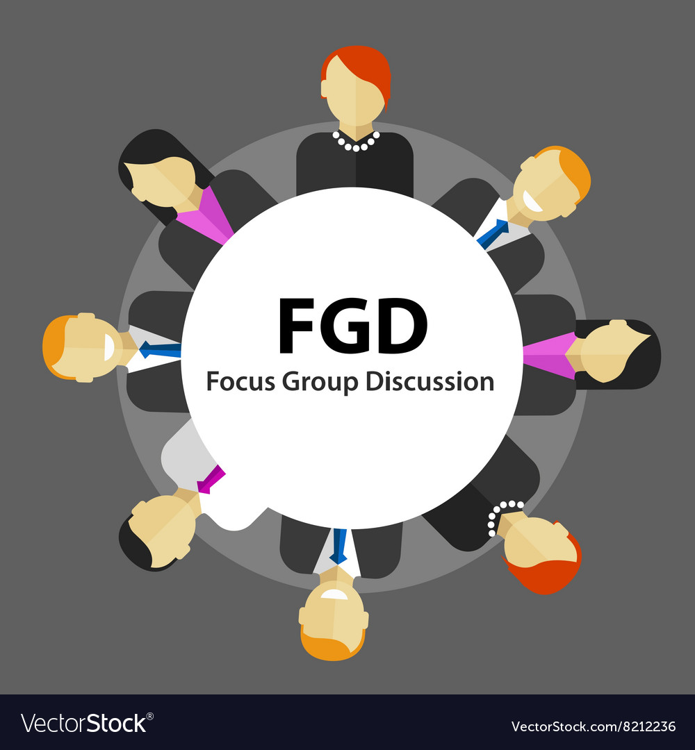 FGD focus group discussion get customer feedback Royalty Free Vector ...
