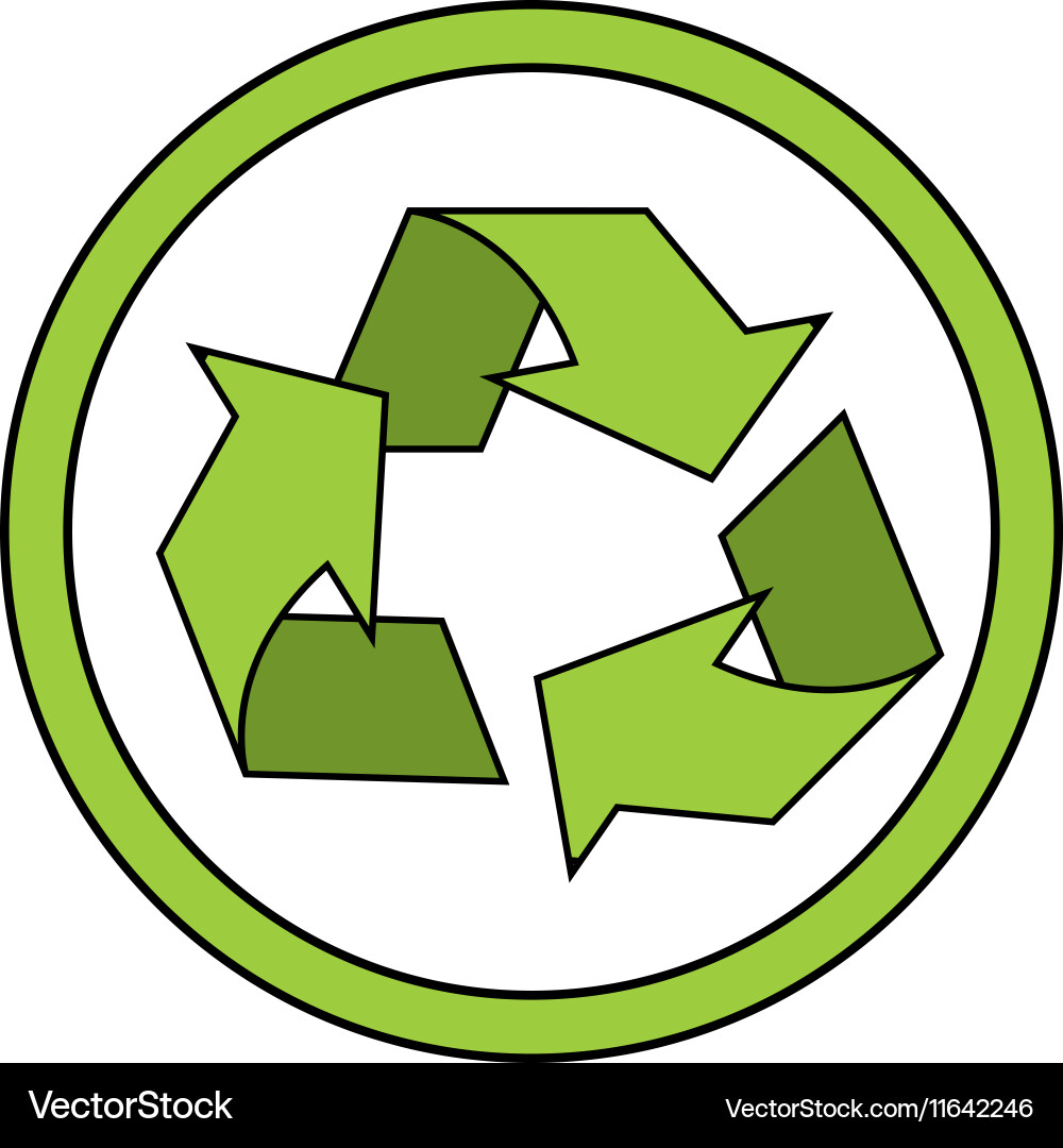 Isolated eco recycle sign design Royalty Free Vector Image