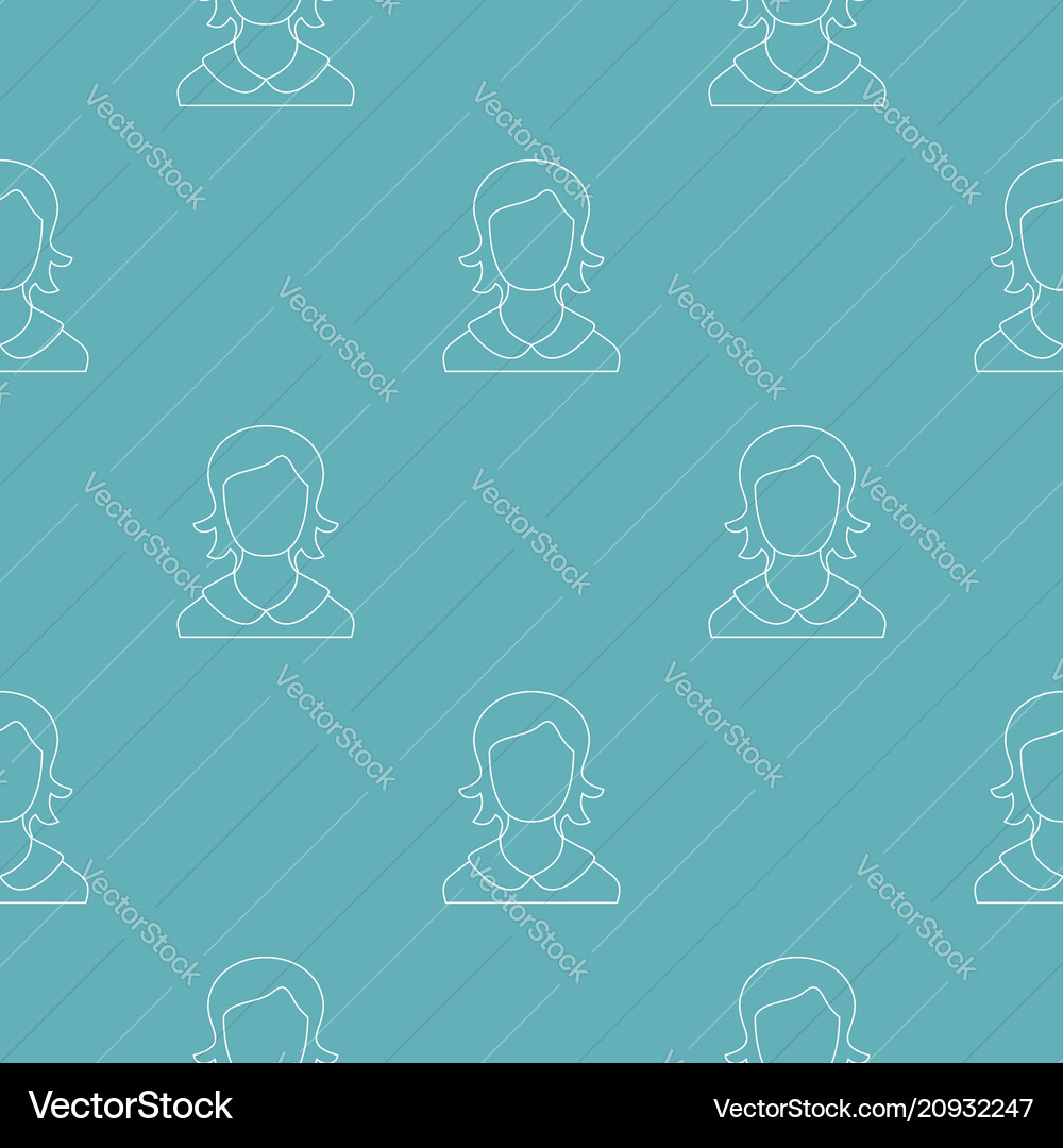 Female user pattern seamless Royalty Free Vector Image