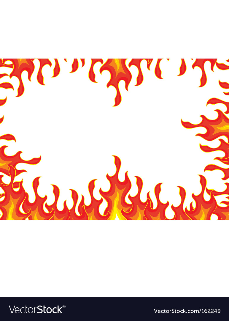 Fire border Royalty Free Vector Image - VectorStock