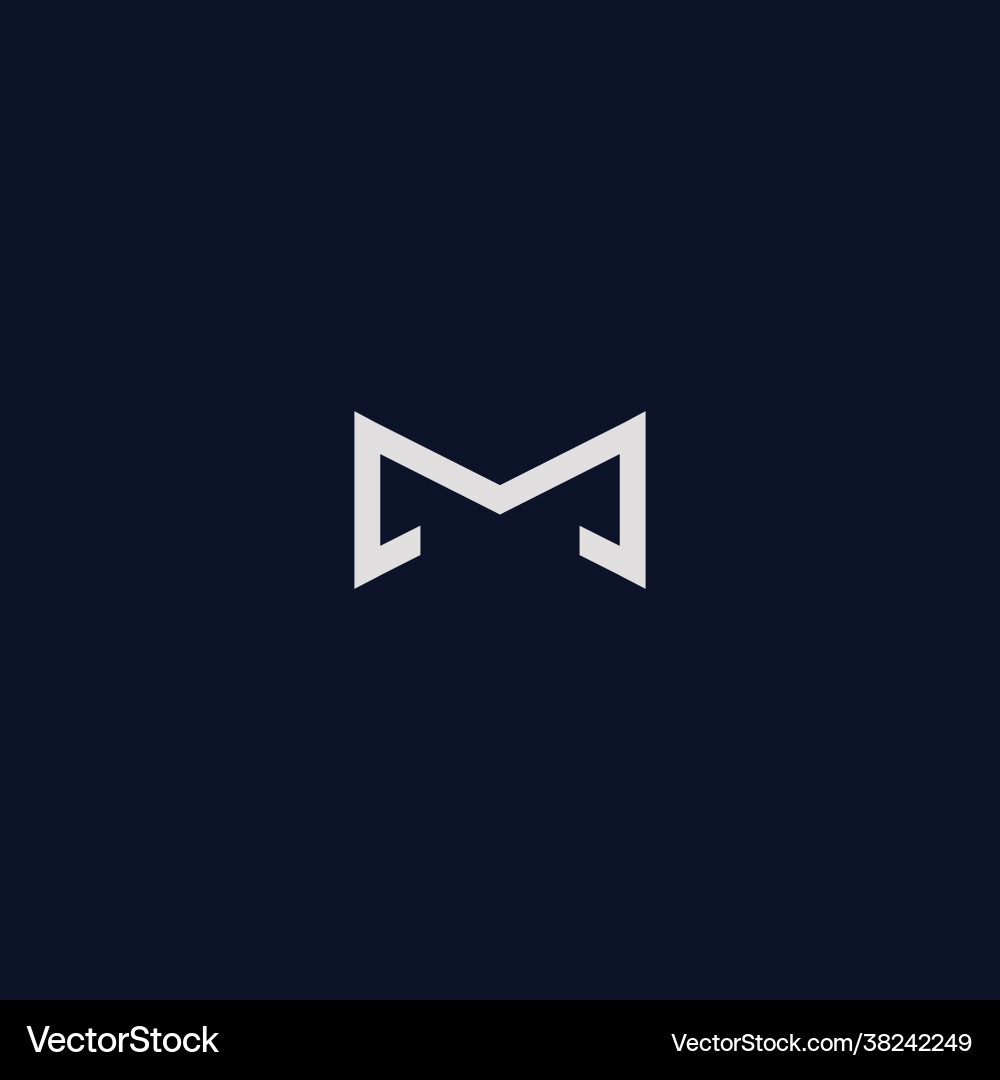 Initials logo letter m elegant and professional Vector Image