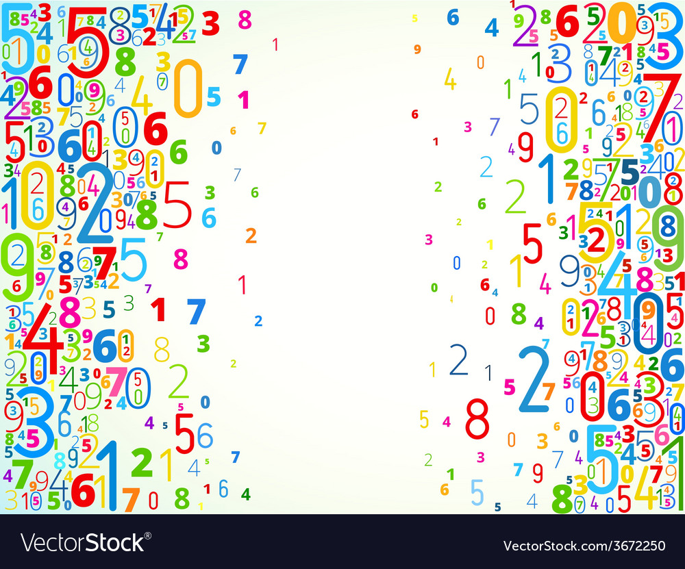 Number background Royalty Free Vector Image - VectorStock