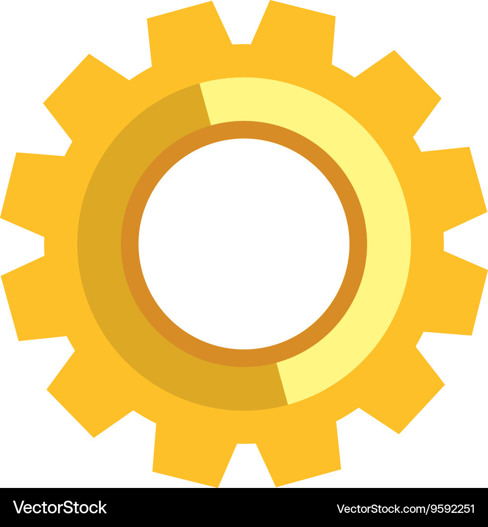 Gear icon Machine part design graphic Royalty Free Vector