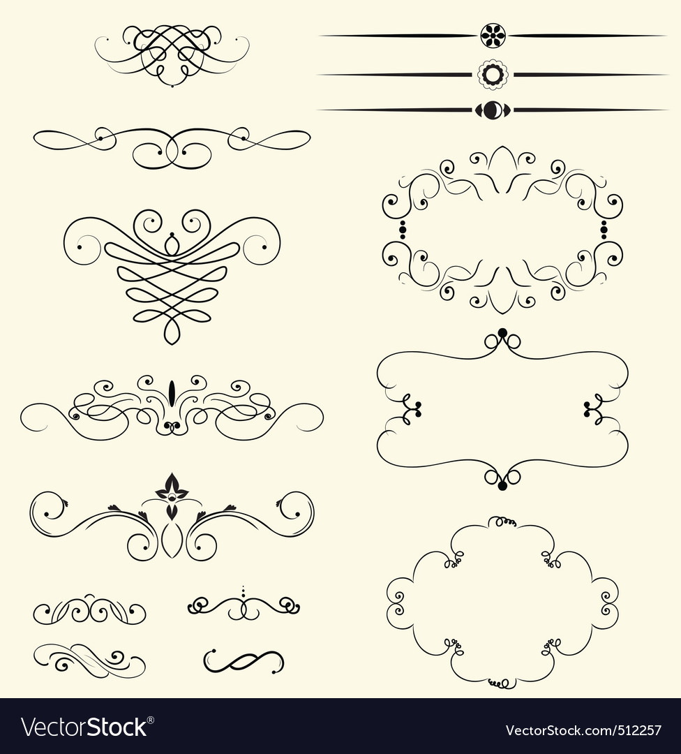 Vintage decorative swirls Royalty Free Vector Image Vintage decorative swirls Royalty Free Vector Image
