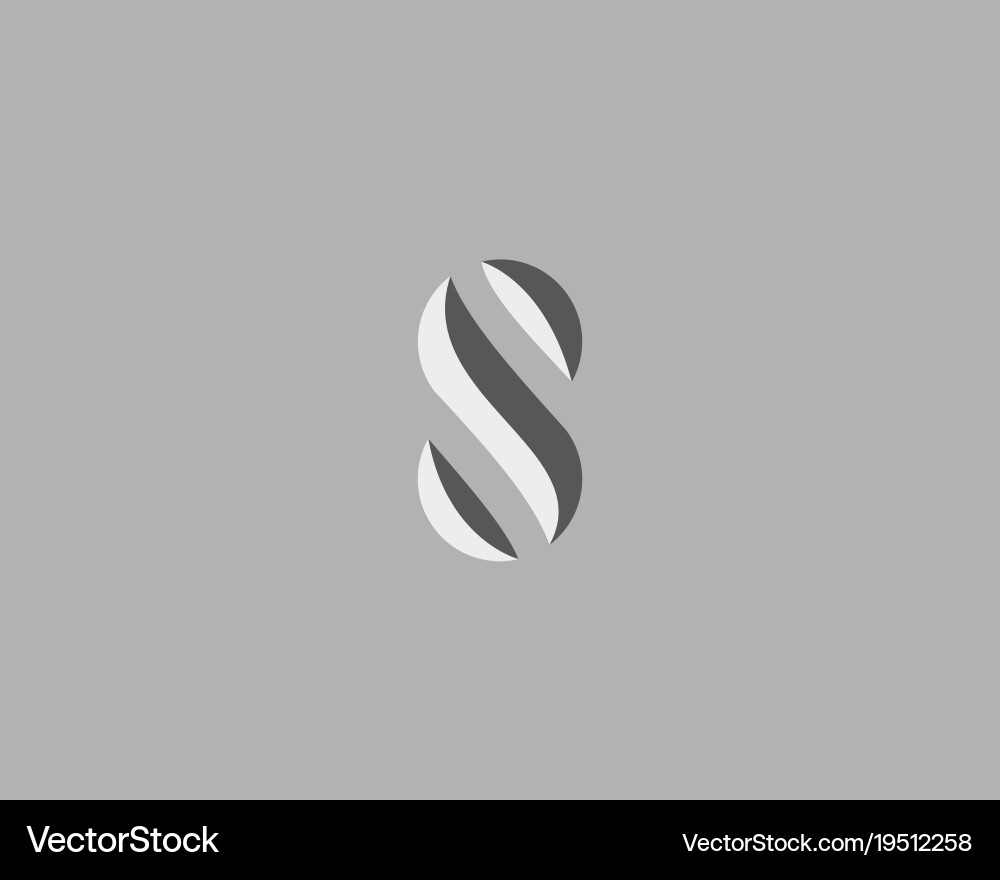 Abstract letter s logo design abc creative Vector Image