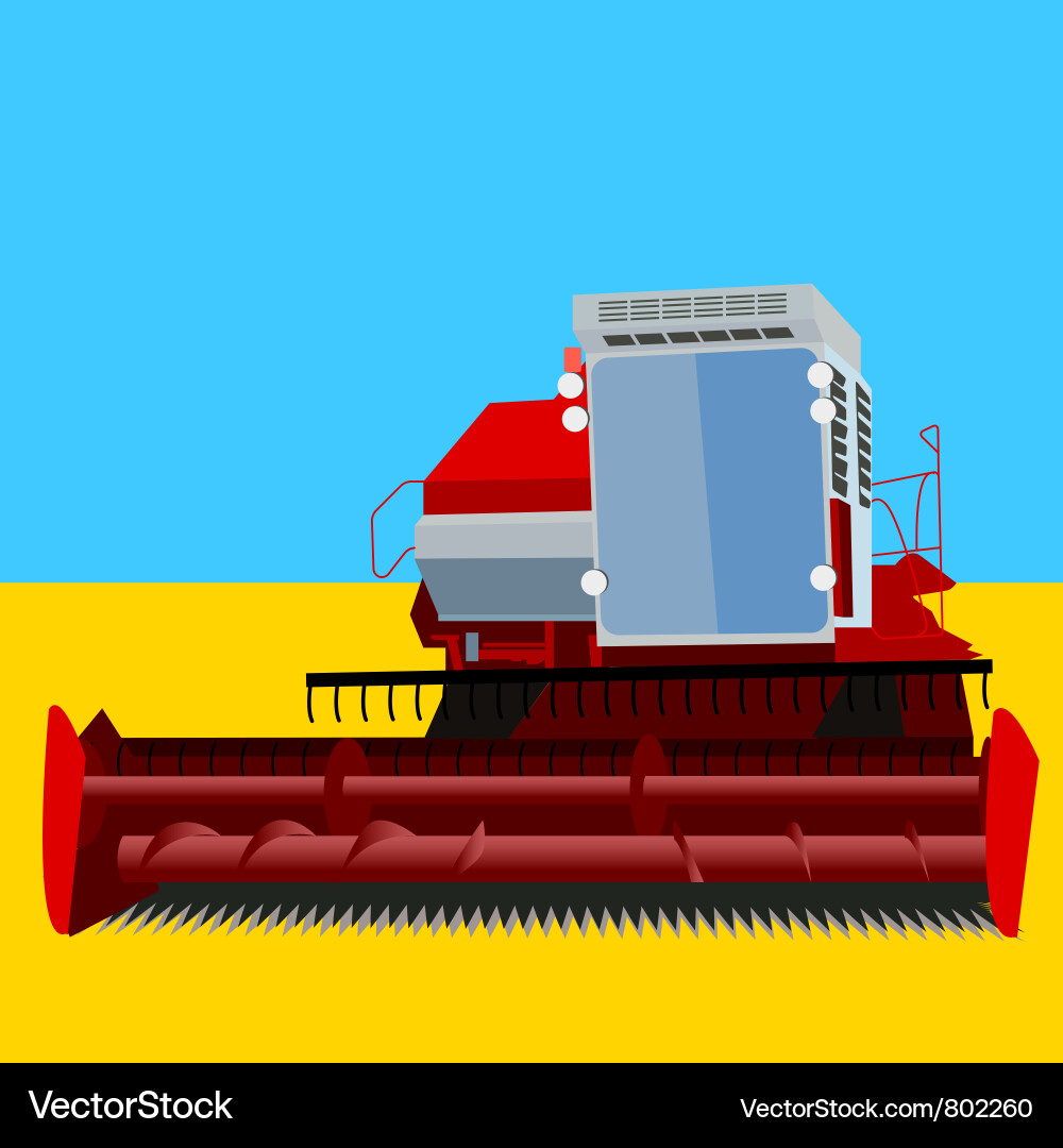 Combine harvester Royalty Free Vector Image - VectorStock